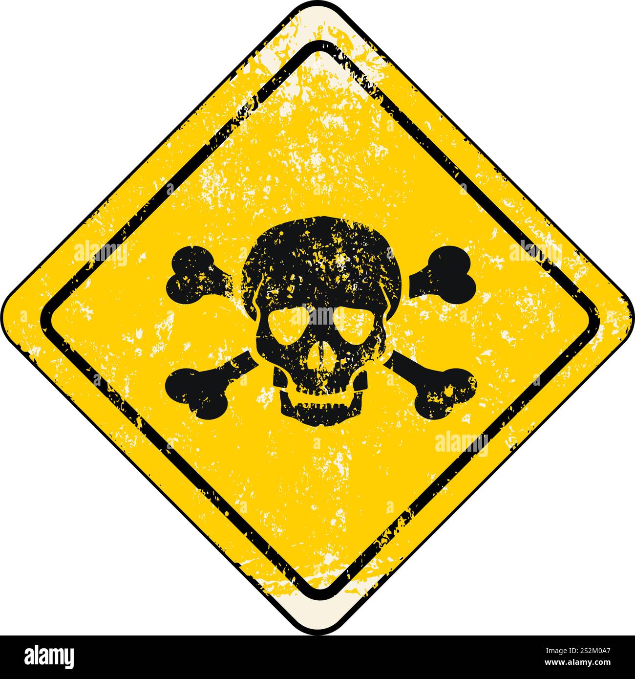 Skull danger sign-warning sign vector image Stock Vector Image & Art ...