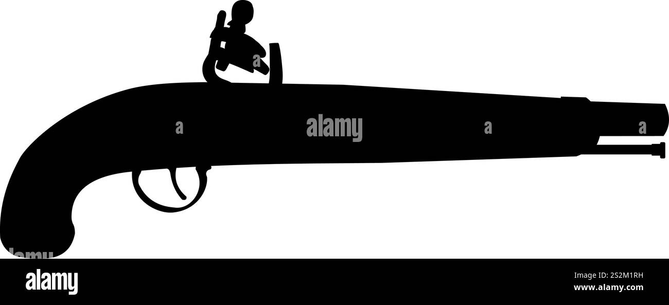 Flintlock pistol gun old Stock Vector Images - Alamy