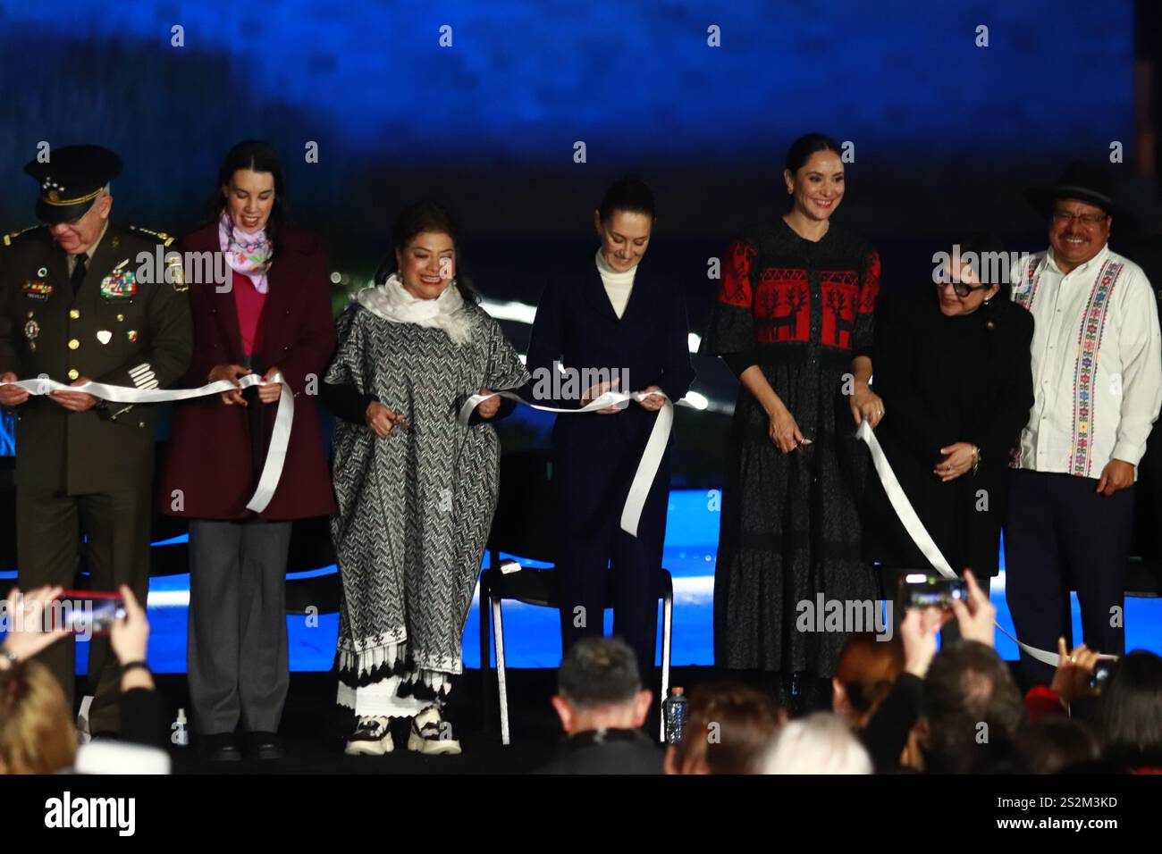 (L-R) Mexico City Chief of Government Clara Brugada, Claudia Sheinbaum ...