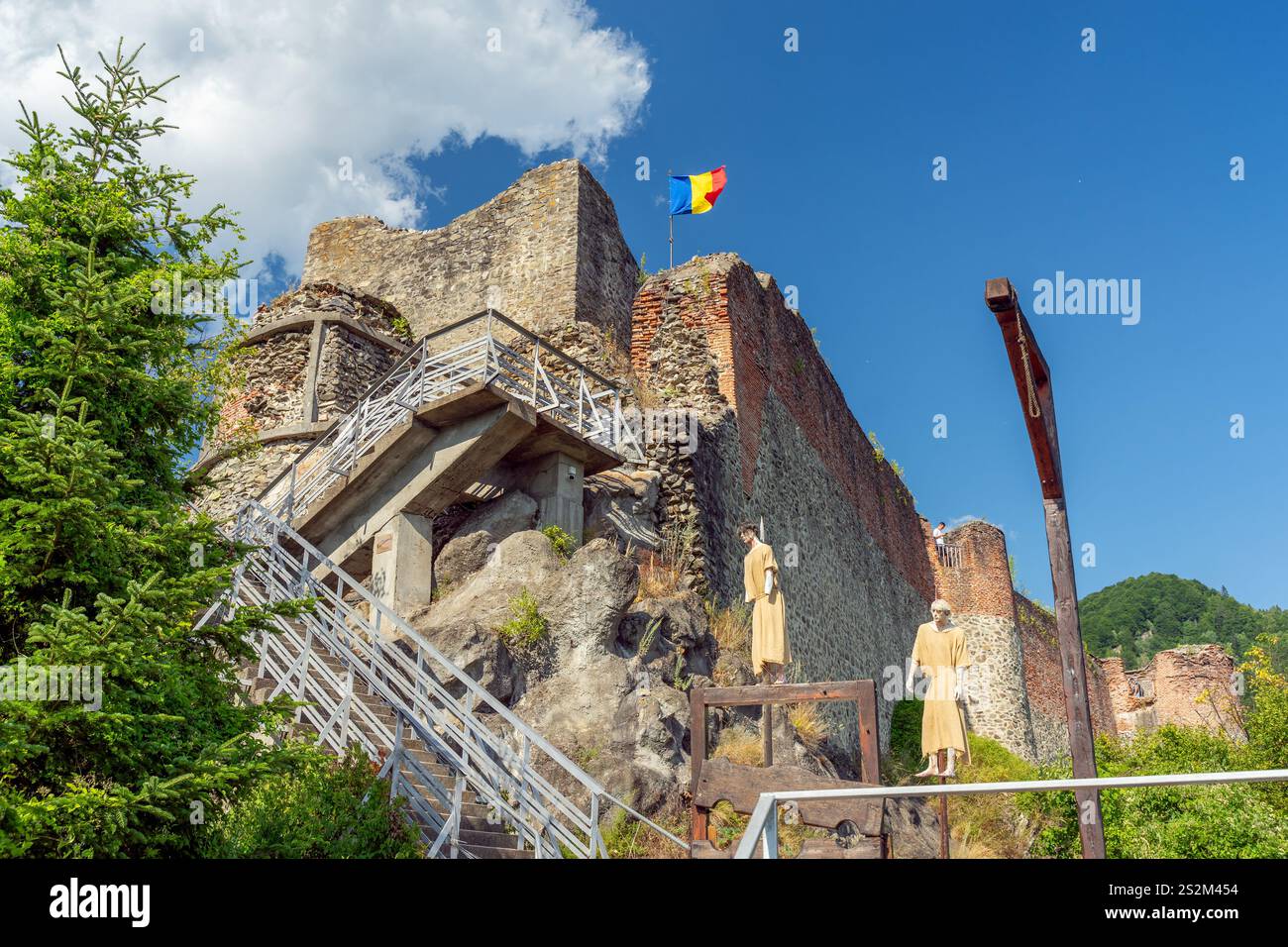Poenari, Romania - August 8th 2021: Castle of Vlad the Impaler Stock ...