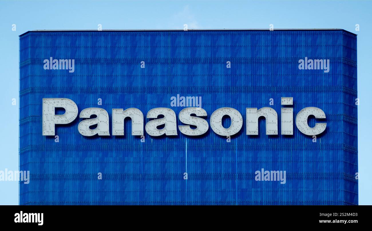 Panasonic sign logo corporation large business businesses electronics ...