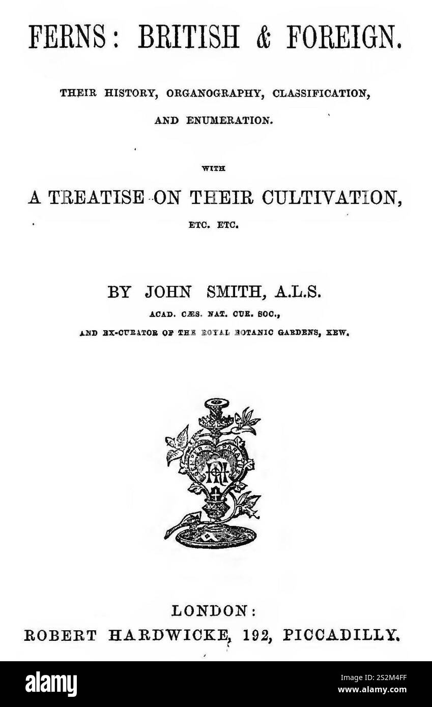 Ferns. British & Foreign - John Smith, 1866 (title page Stock Photo - Alamy