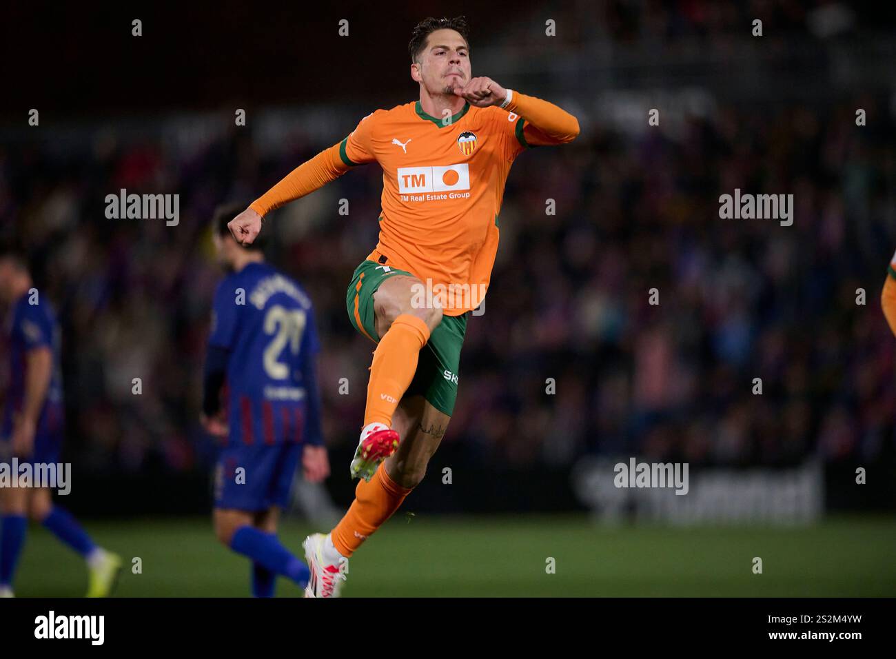 Elda, Spain. 07th Jan, 2025. ELDA, SPAIN - JANUARY 7: Sergi Canos Right Winger of Valencia CF ...