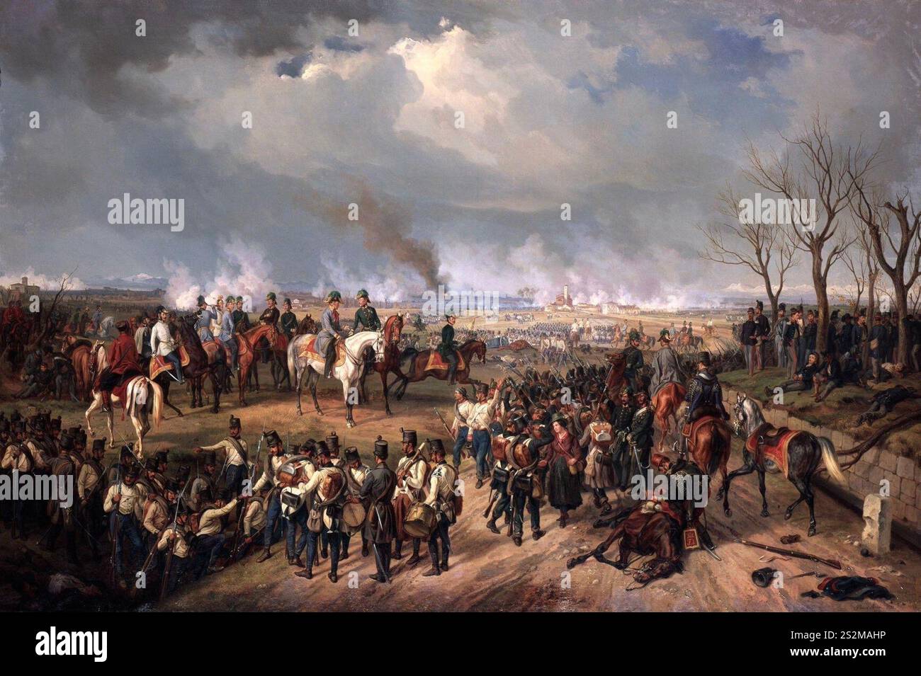 Field Marshal Radetzky and his staff at the Battle of Novara on March ...