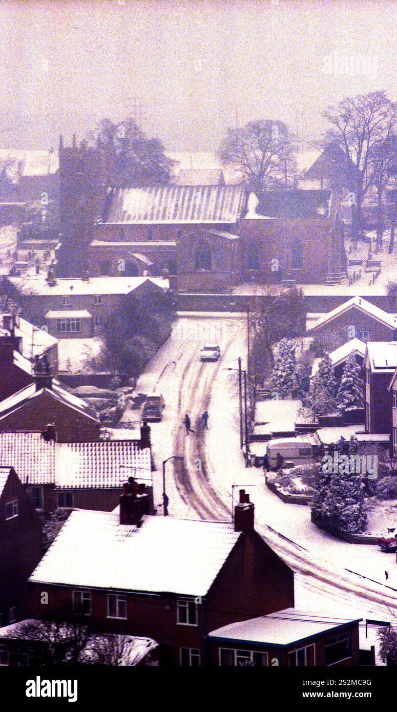 Winter in Watton-at-Stone, Hertfordshire, 1983 Stock Photo - Alamy