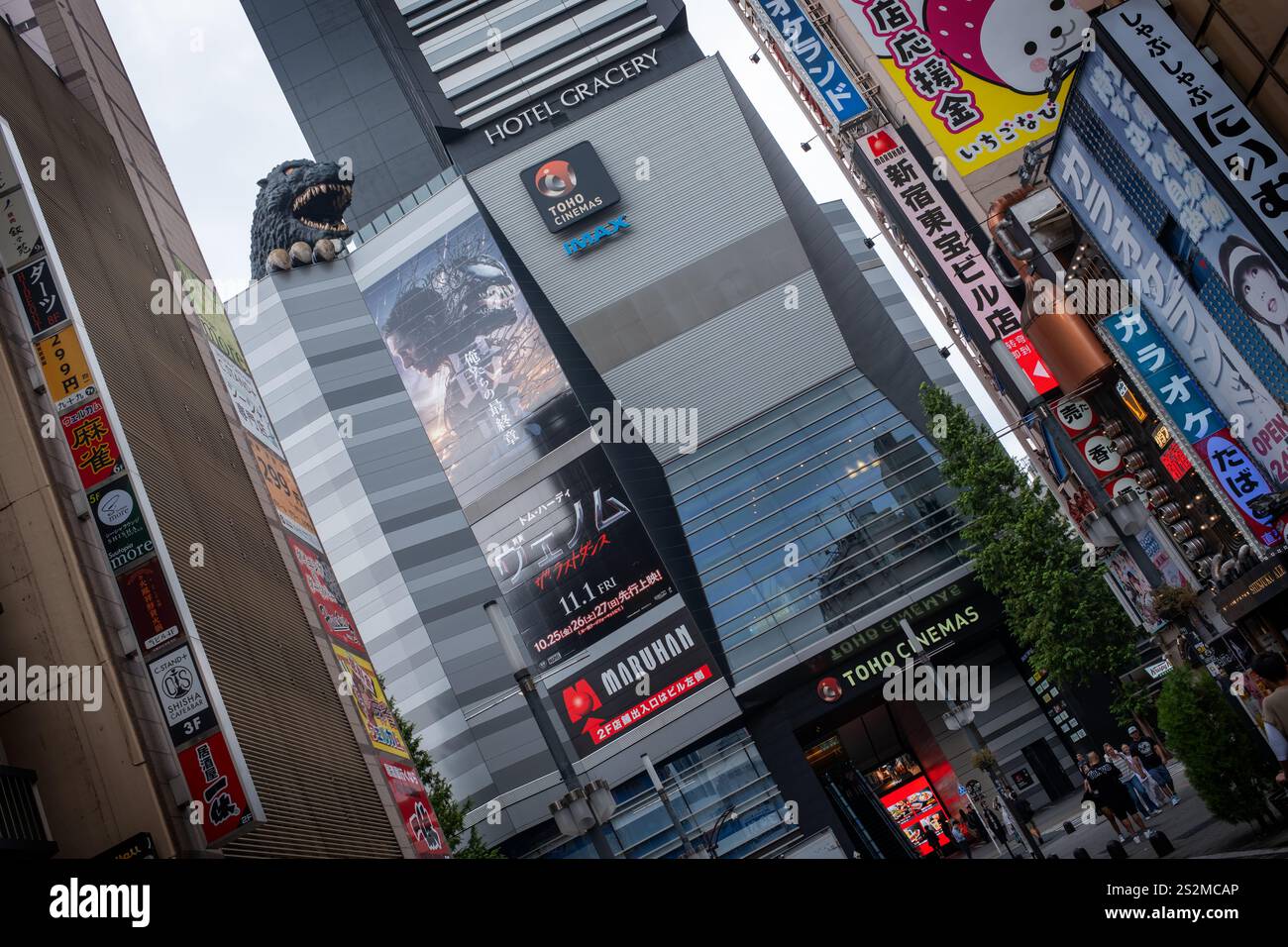 Hotel Gracery and Godzilla Head in the Toho Building n Shinjuku Tokyo ...