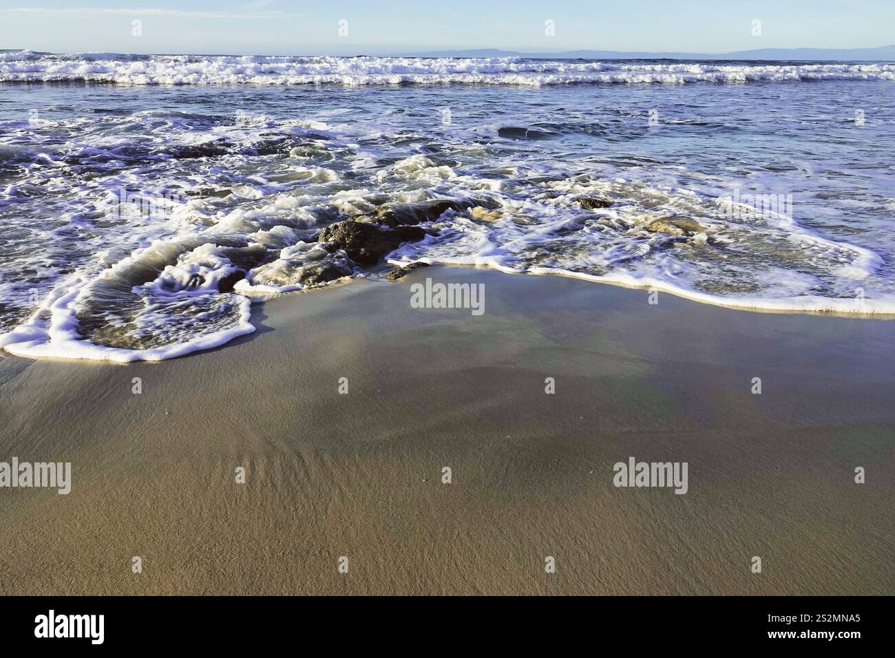 Pebble Beach, California, USA. January 6th., 2025 Pacific Ocean surf ...