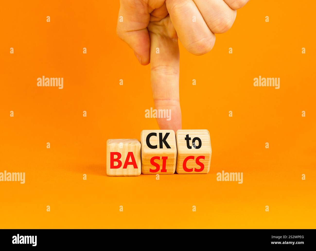 Back to basics symbol. Concept words Back to basics on wooden block ...