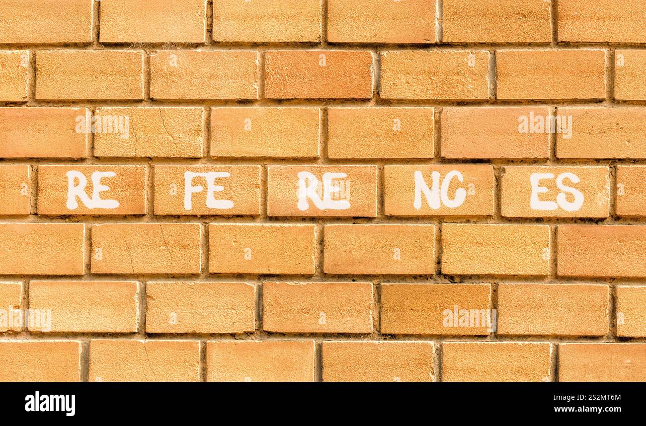 References or reference symbol. Concept word References on beautiful ...