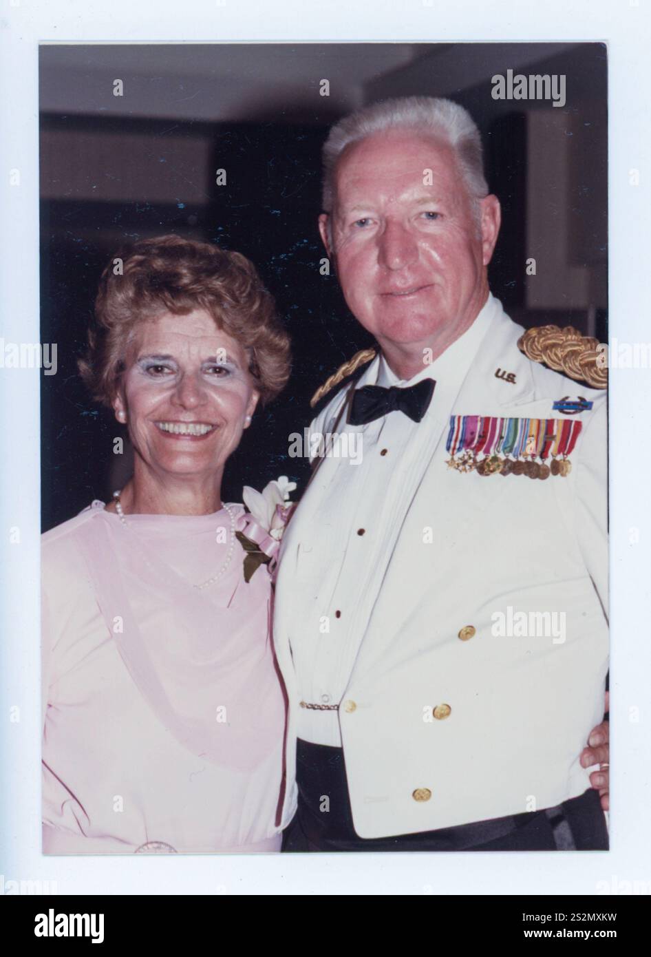 Retired army colonel and his wife attend their son's wedding, 1987 ...