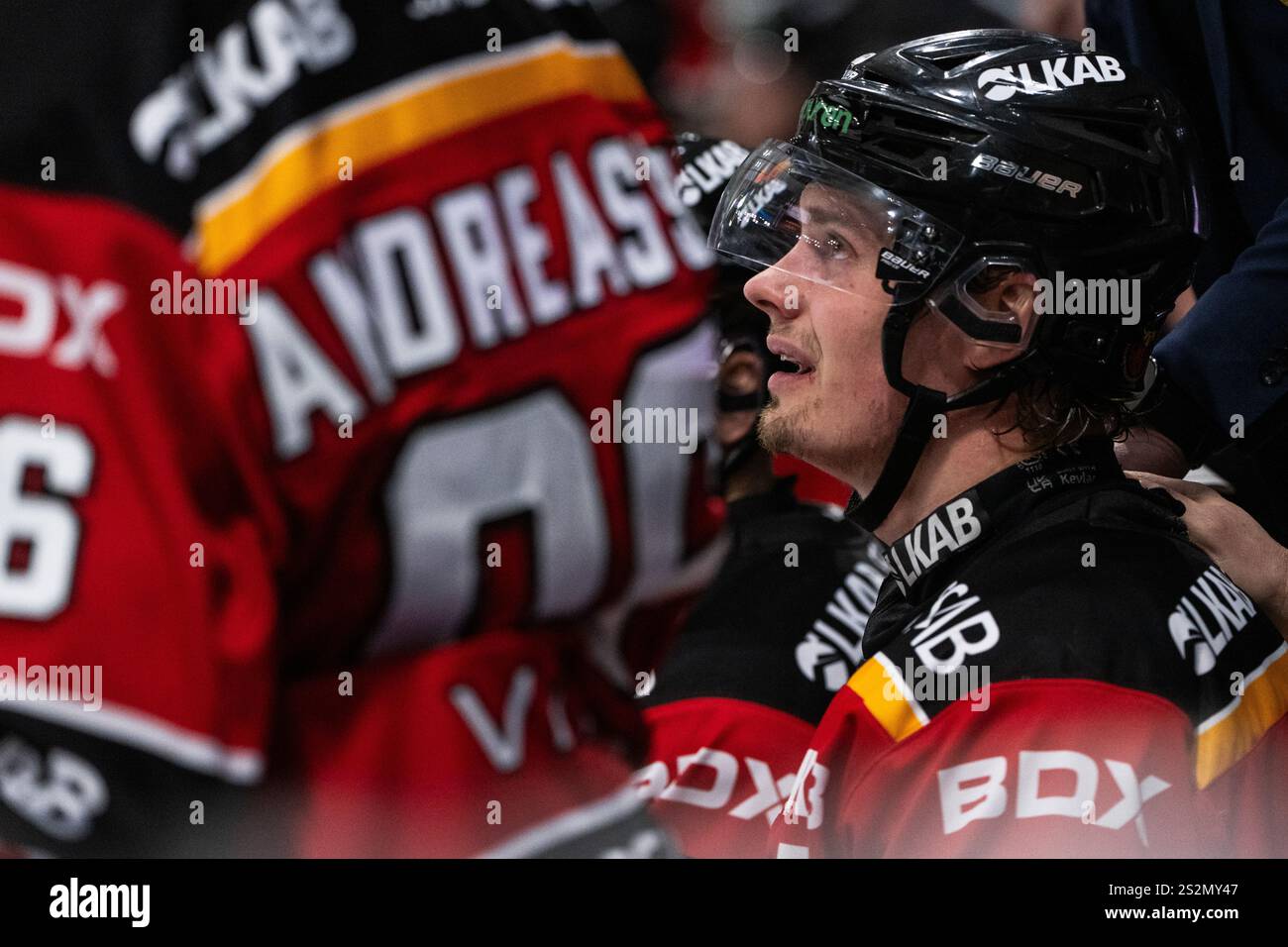 250107 Luleås Markus Nurmi under ishockeymatchen i SHL mellan Luleå och Leksand den 7 januari ...