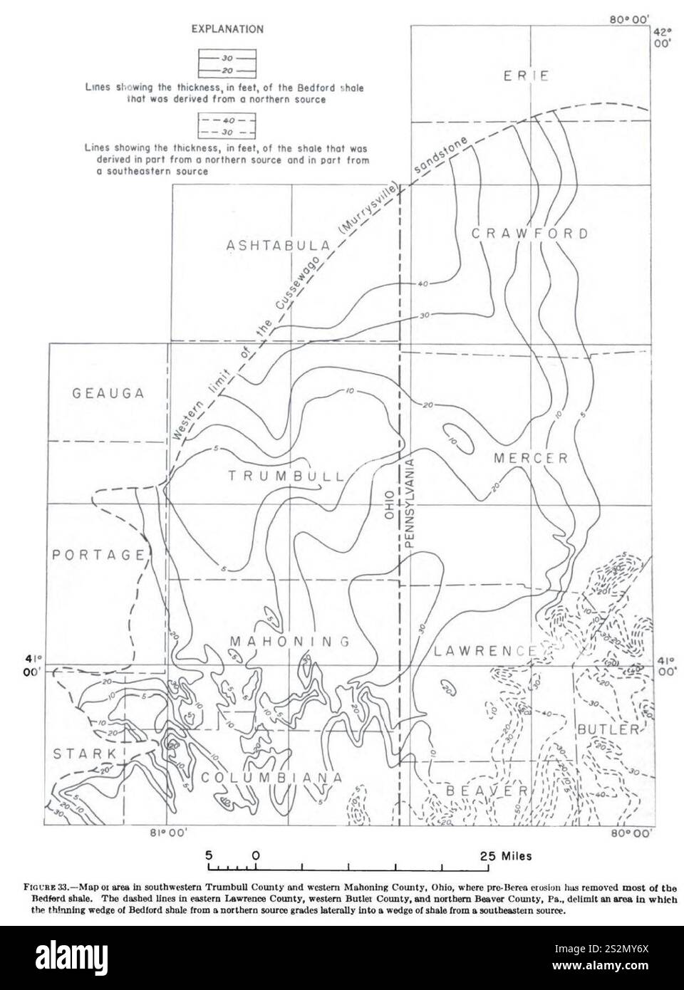 Fig 33 Map of area in southwestern Trumbull County Stock Photo - Alamy