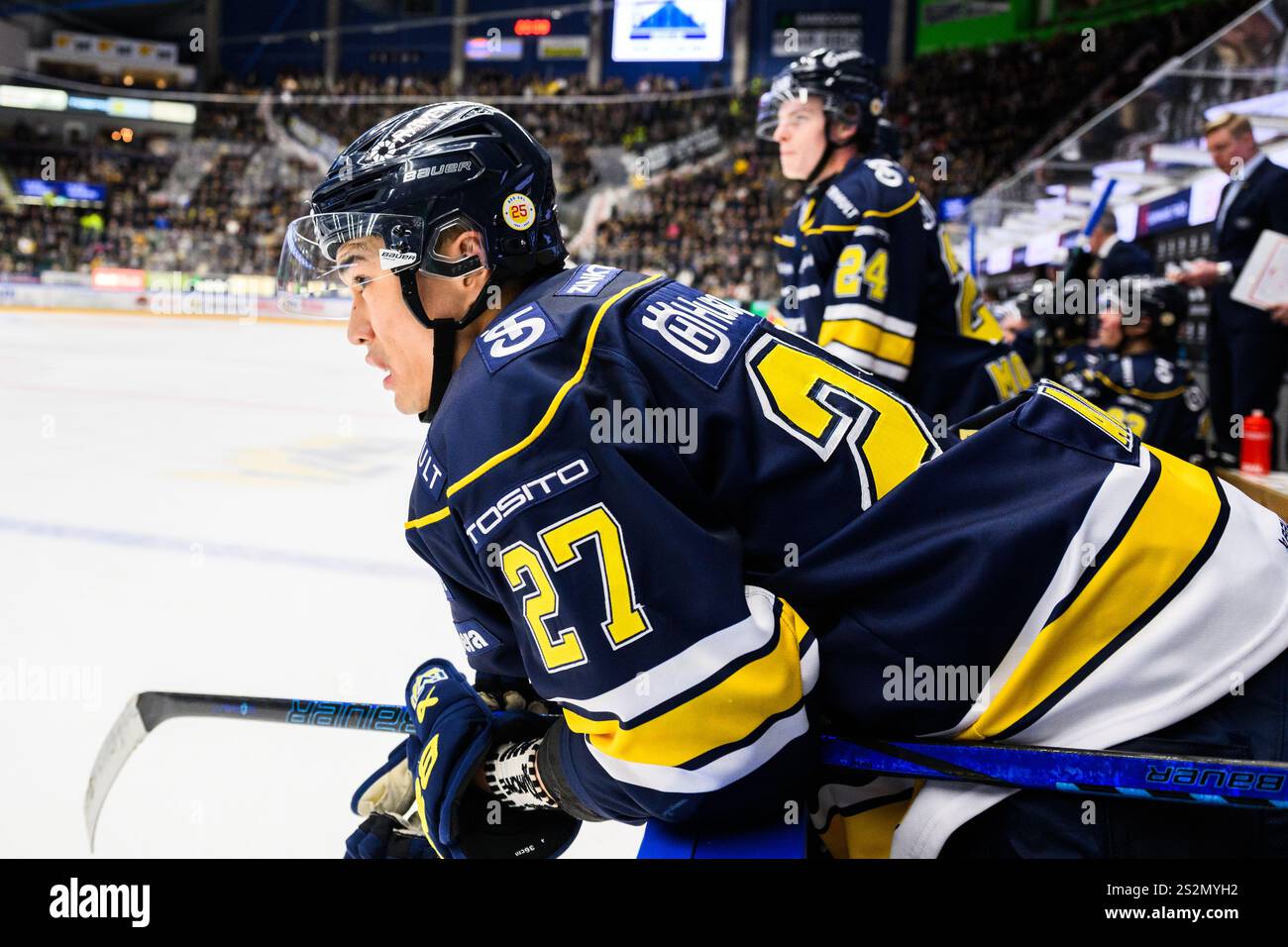 250107 HV71s Jonathan Ang under ishockeymatchen i SHL mellan HV71 och ...