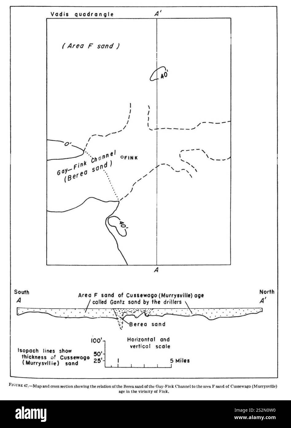 Fig 47 Map and cross section showing the relation of the Berea and of ...