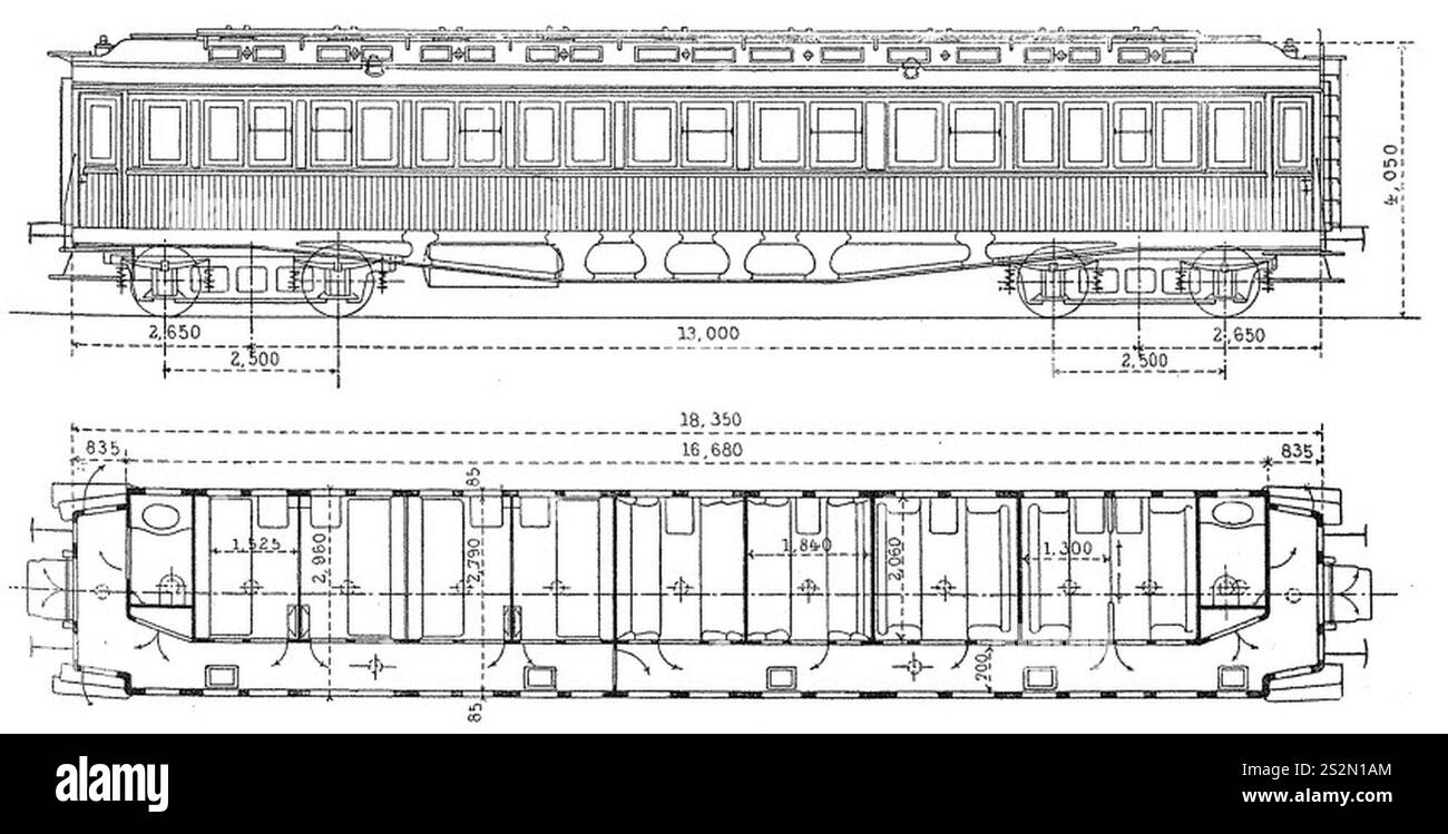 Fig 126 – Voiture de 1re et 2e classes ABHf 248 du train de convention ...