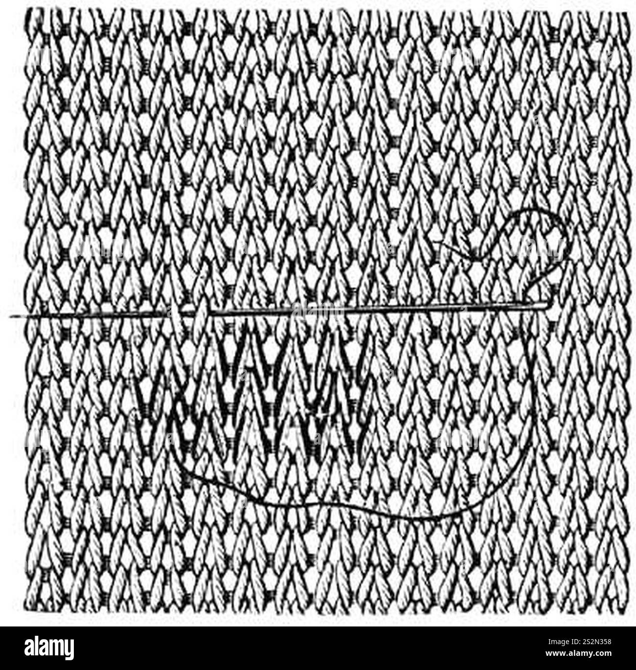 Fig. 366. Strengthening the loops. First way Stock Photo - Alamy