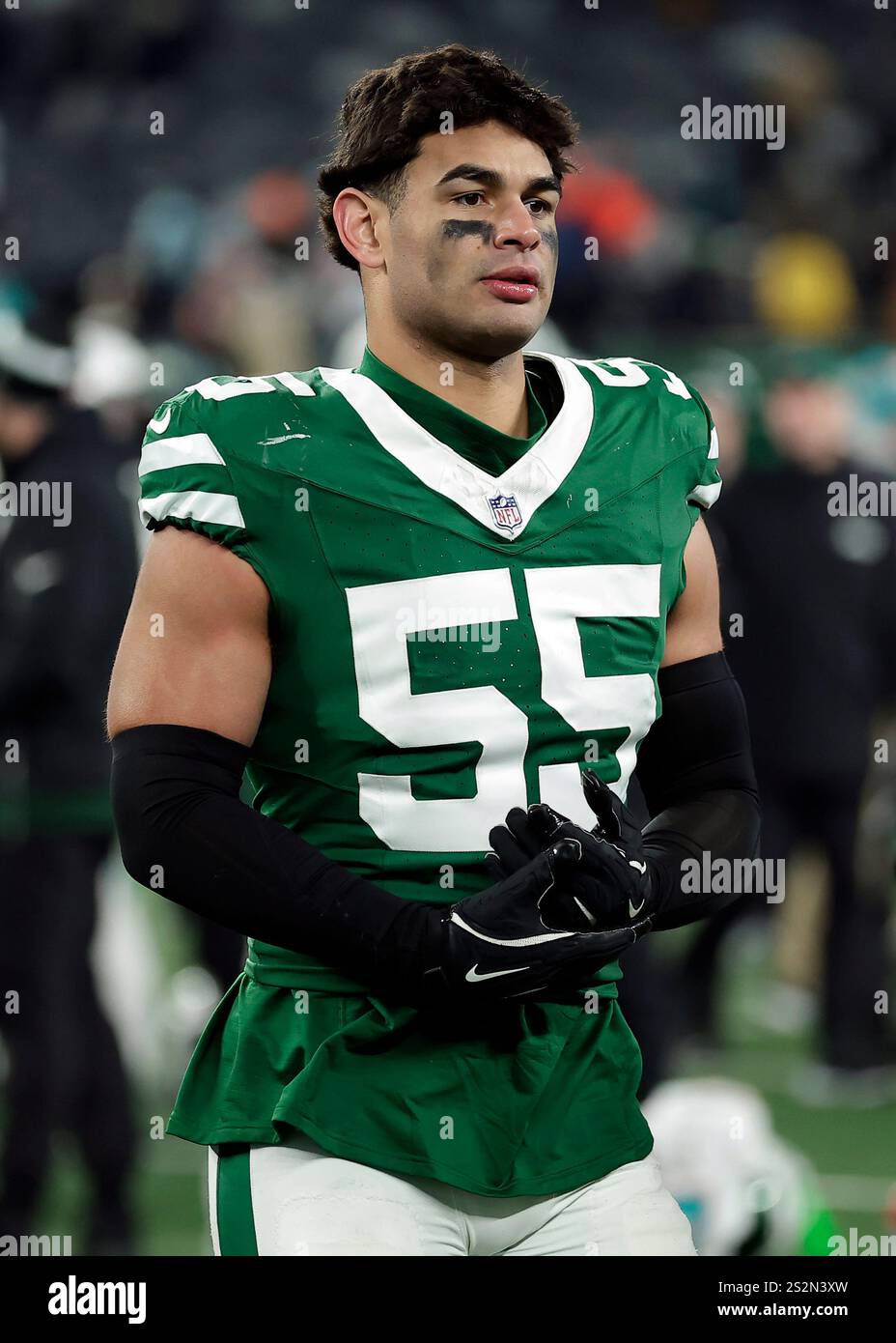 New York Jets linebacker Chazz Surratt (55) after an NFL football game ...