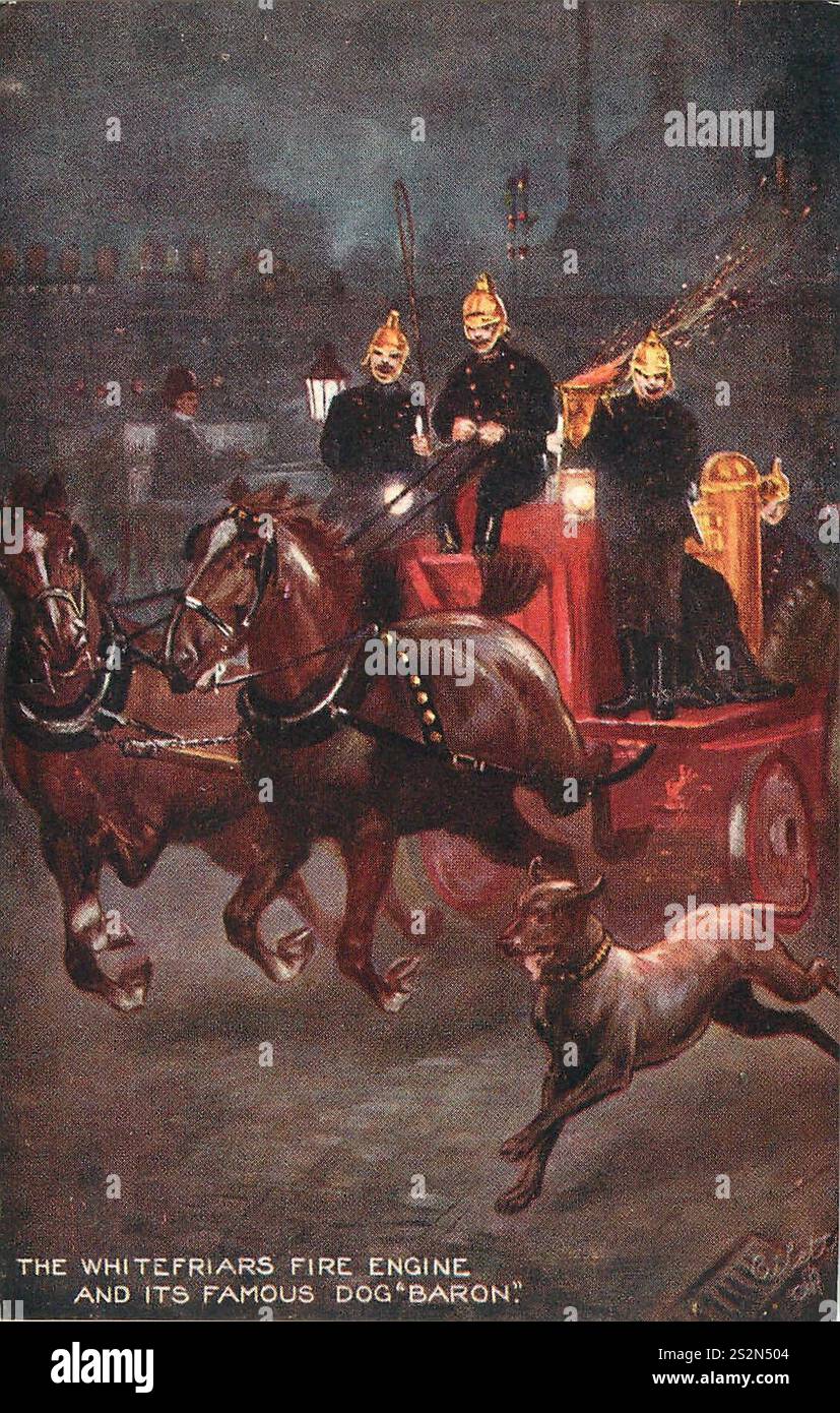 Fighting the Flames, Whitefriars Fire Engine and its Famous Dog Baron ...