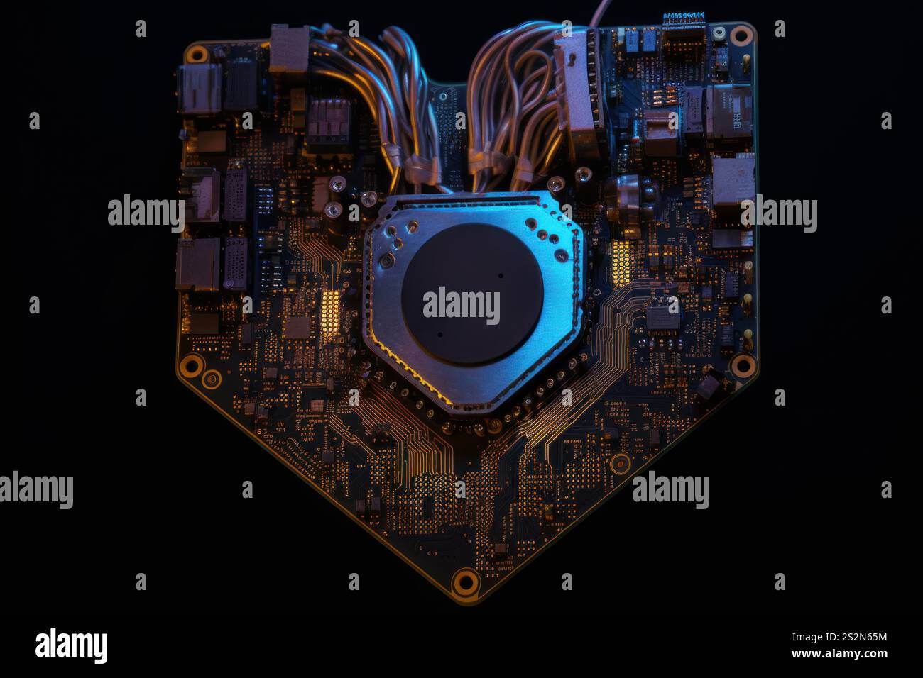 Old heart made of circuits. Cyberpunk engine. Generate Ai Stock Photo - Alamy