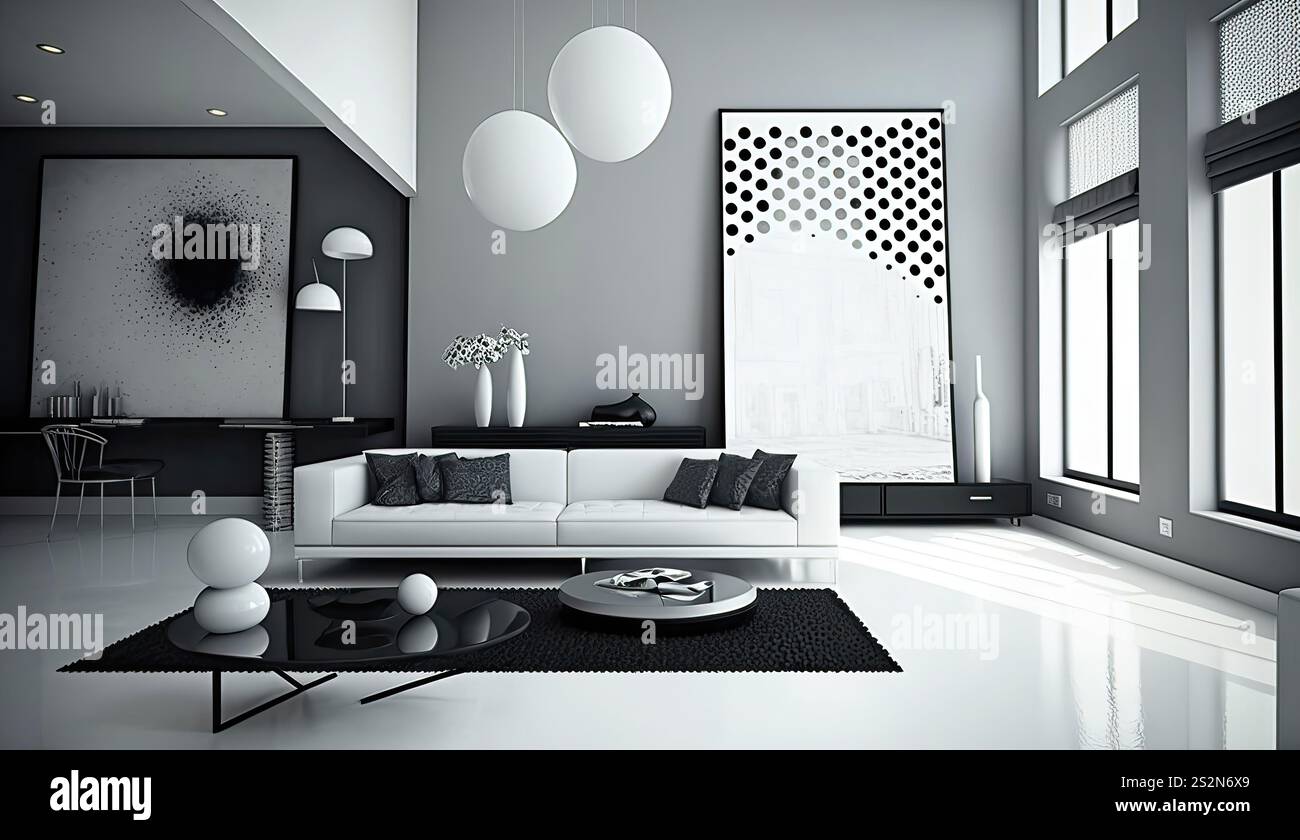 big empty space room. empty background, modern interior, architecture ...