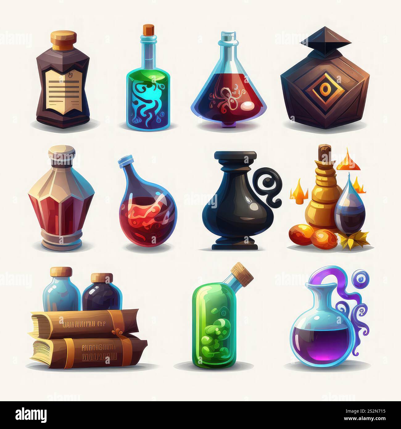 container potion bottle video game ai generated. icon life, jar ...