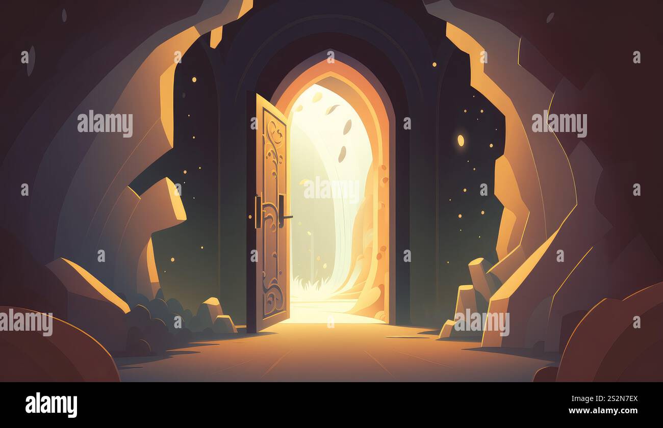 night scene magic portal. fantasy light, background travel, glow effect ...