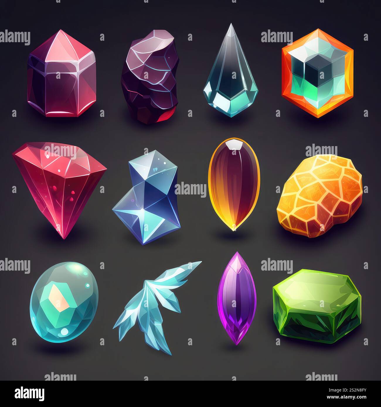 blue game crystal gem ai generated. gui emerald, mineral shiny, gold ...