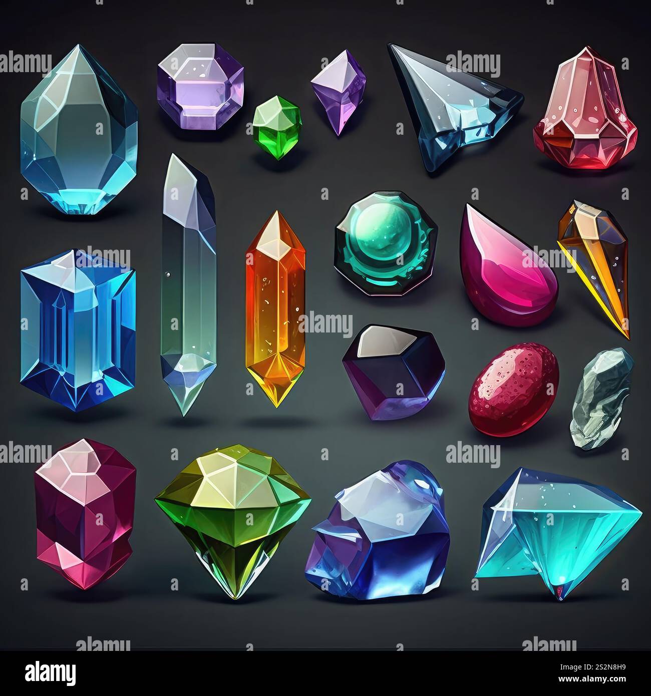 stone game crystal gem ai generated. magic jewel, background design ...