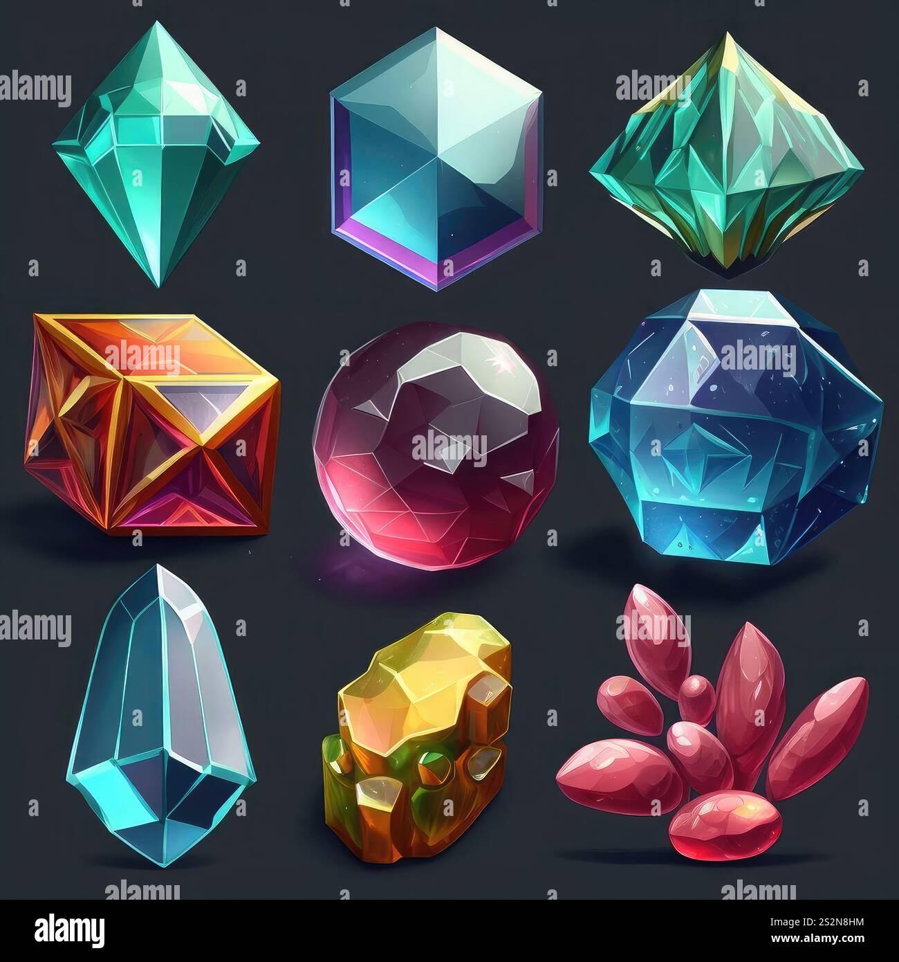 magic game crystal gem ai generated. jewel background, design jewelry ...