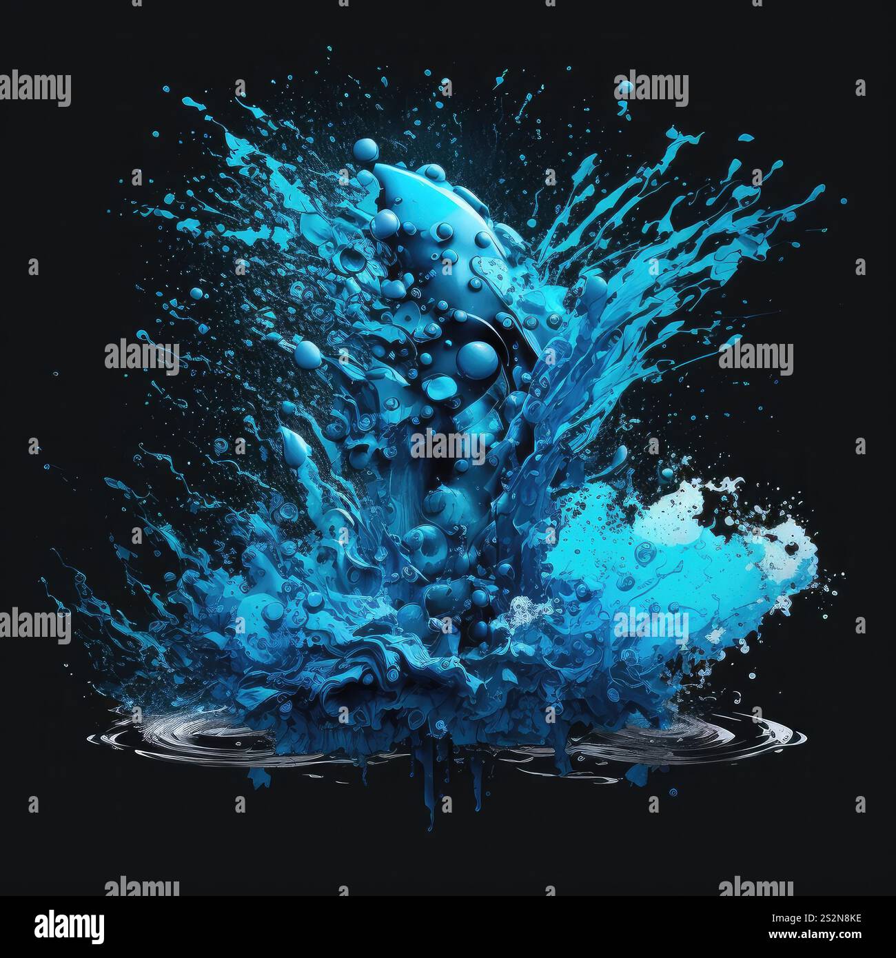 aqua water splash vfx game ai generated. burst background, frame ocean ...