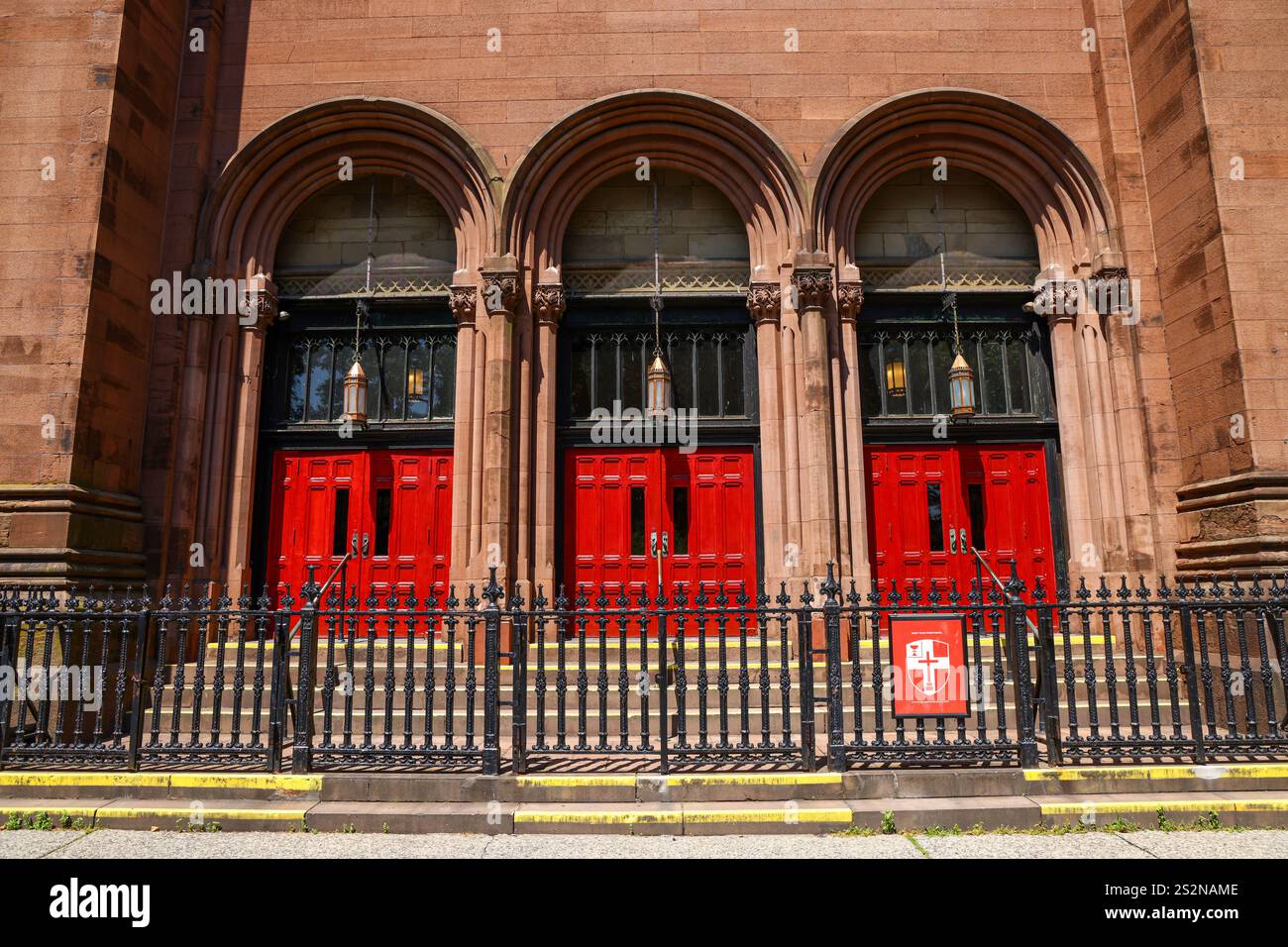 The doors outside of St. George's Episcopal Church in New York, N.Y ...