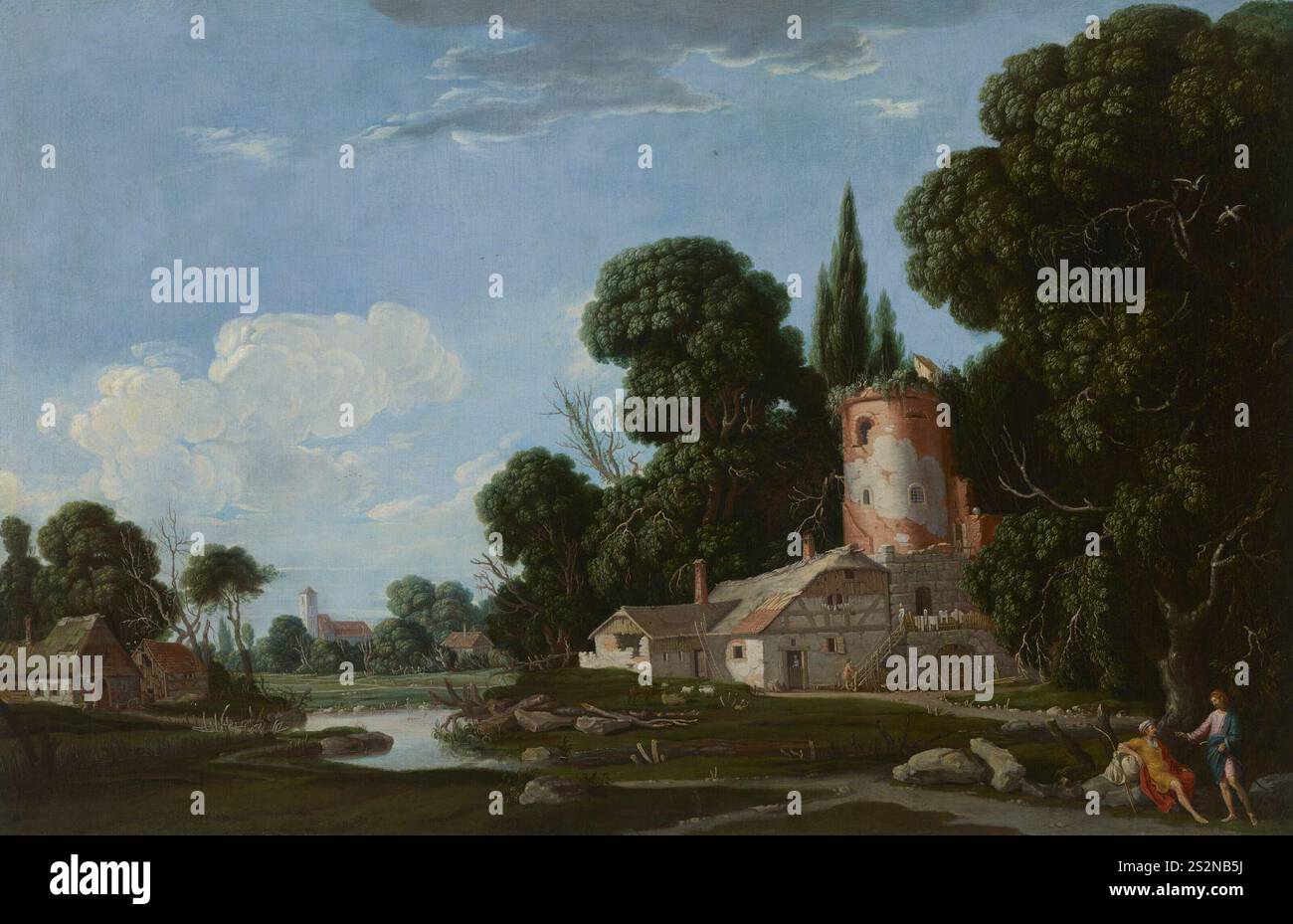 Filippo dangeli called filippo napoletano a landscape with a ...