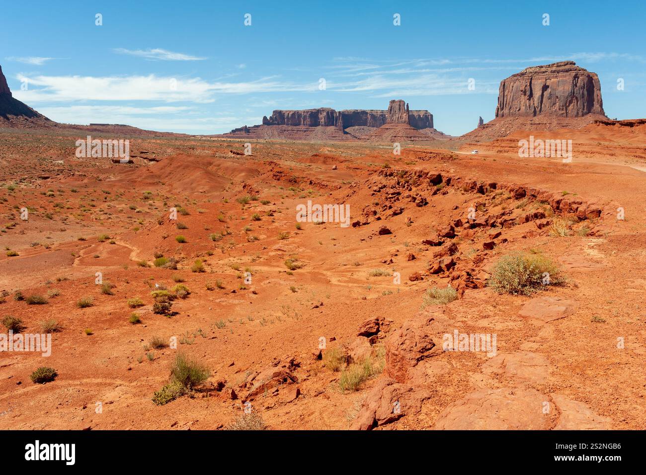 Scenic drive through Monument Valley, Navajo Tribal Park Stock Photo ...