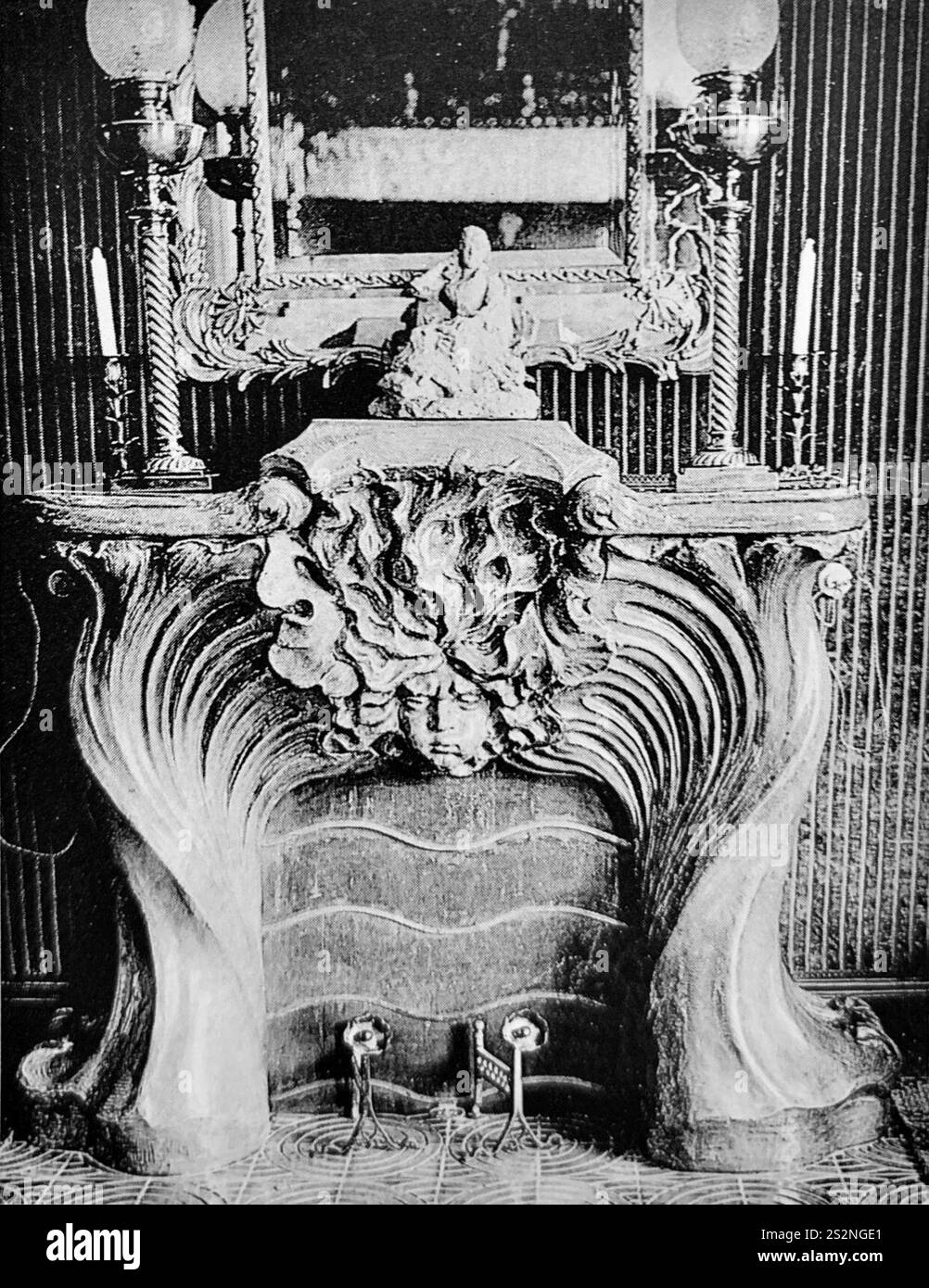 Fireplace for Yvette Guilbert's house, by Xavier Schoellkopf, circa ...