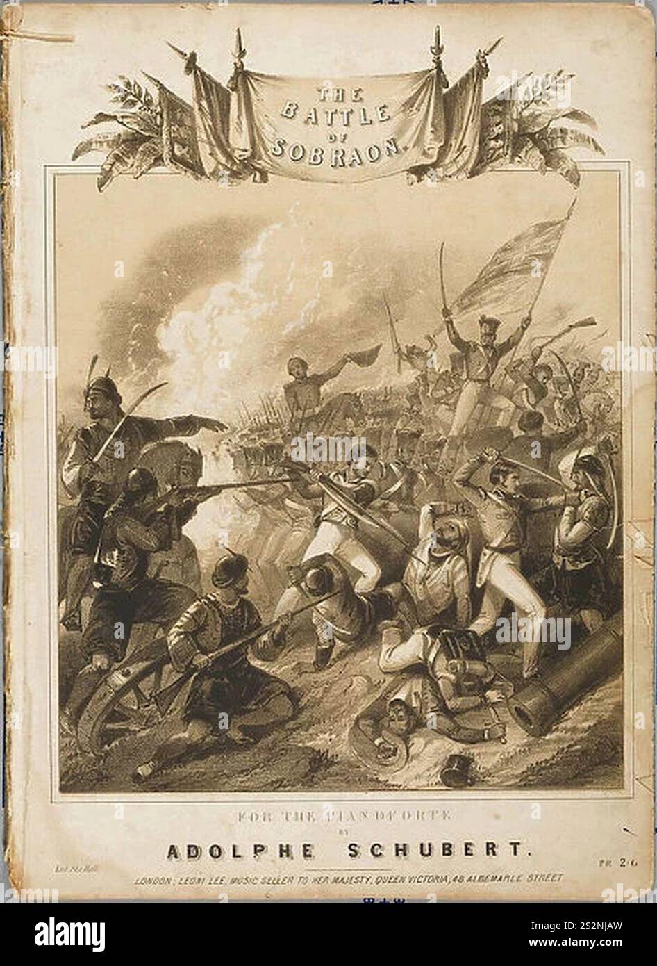 First Anglo-Sikh War – Battle of Sobraon, 1846. Sir Hugh Gough defeats ...