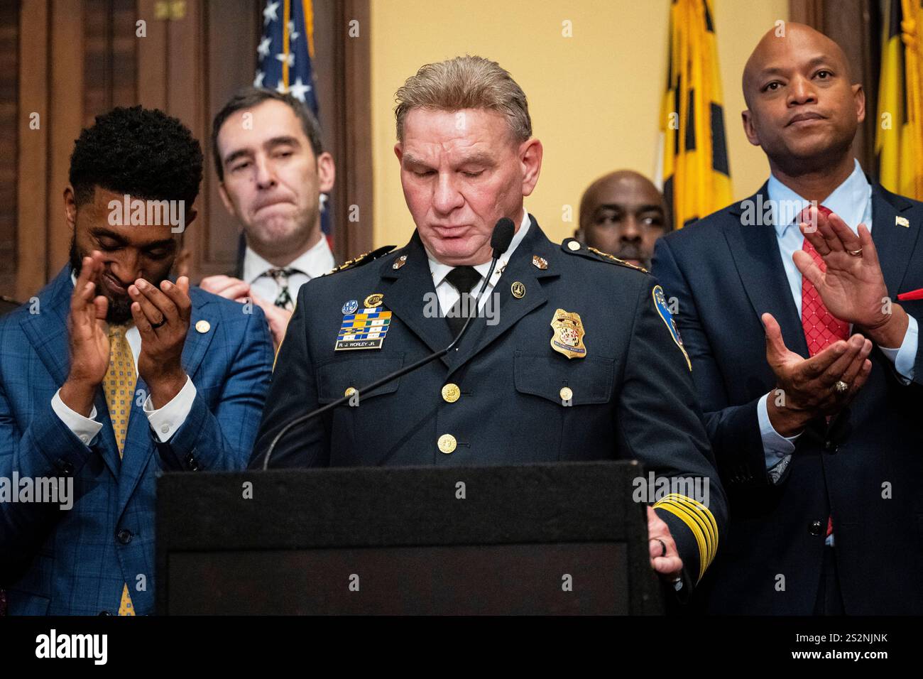 Baltimore, USA. 07th Jan, 2025. Baltimore Police Commissioner Richard ...