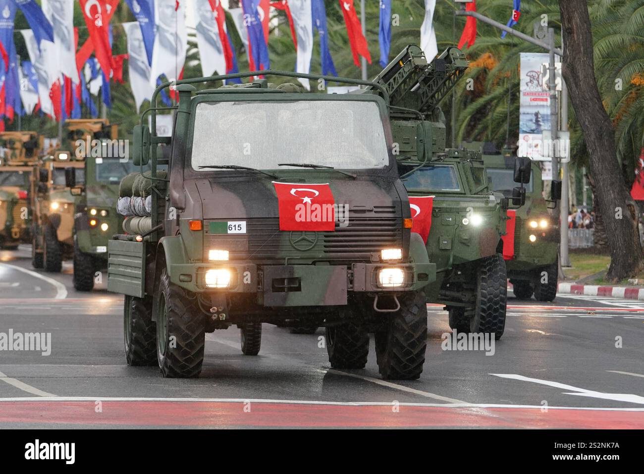 ISTANBUL, TURKIYE - AUGUST 30, 2024: Military vehicles parade during ...