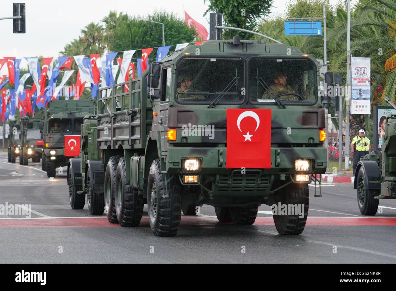 ISTANBUL, TURKIYE - AUGUST 30, 2024: Military vehicles parade during ...