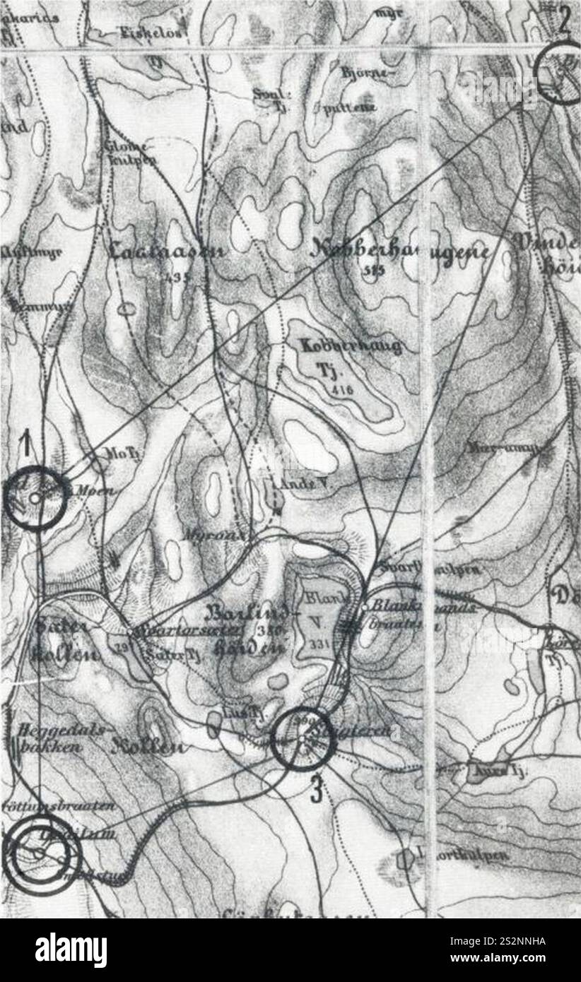 First orienteering map Stock Photo - Alamy