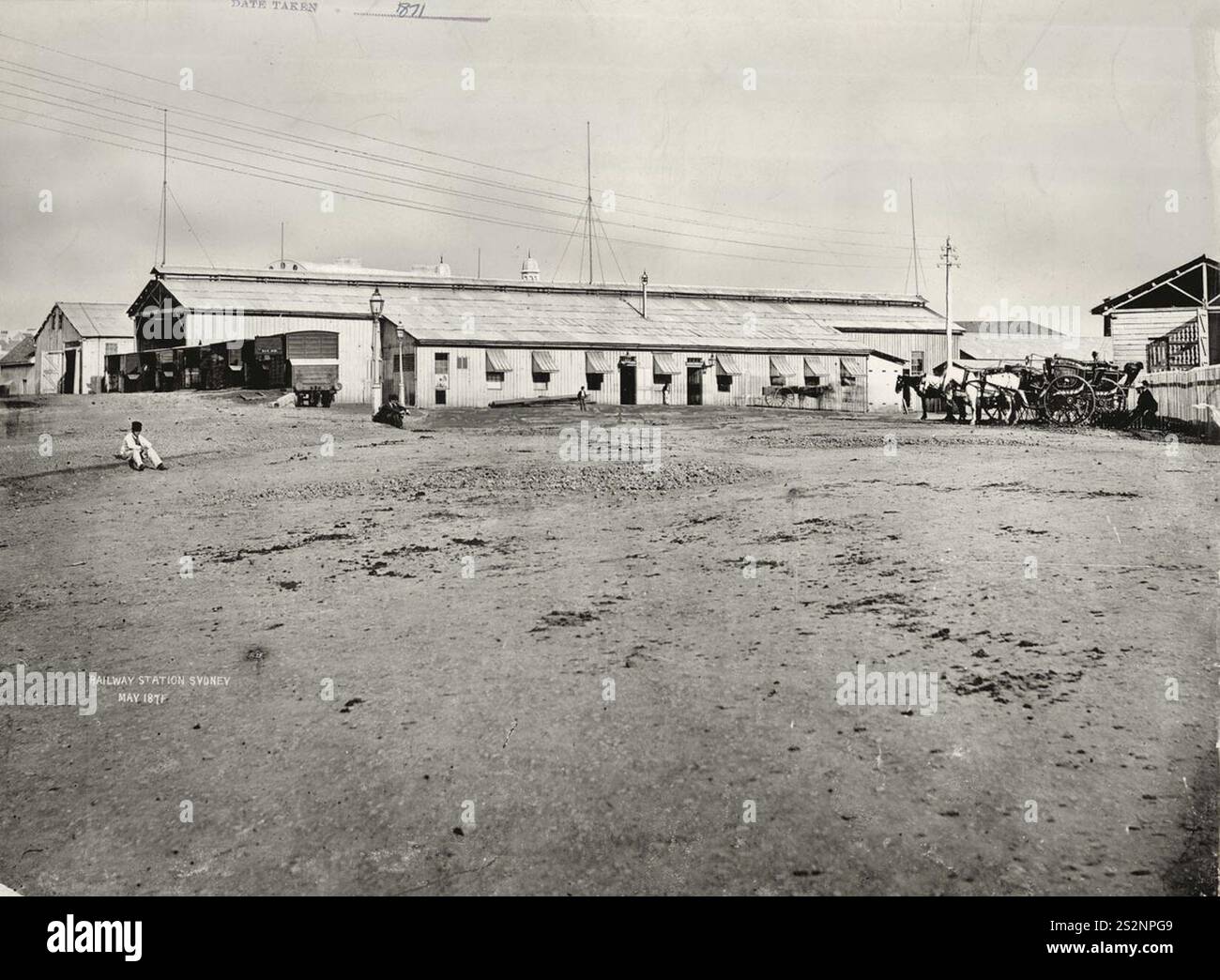 First Sydney terminal railway station (1871 Stock Photo - Alamy