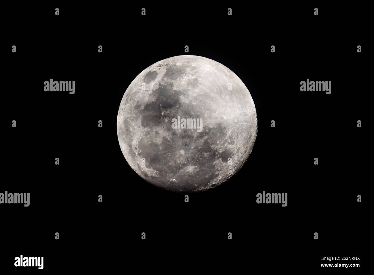 The Rising Hunter's Full Moon at 99 percent full just after sunset over ...
