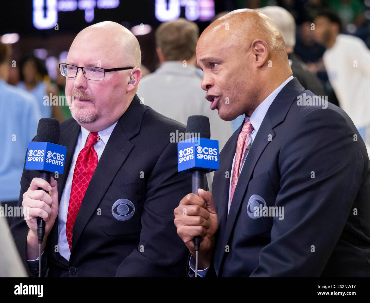 SOUTH BEND, IN - JANUARY 04: Sports commentator John Sadak and CBS ...