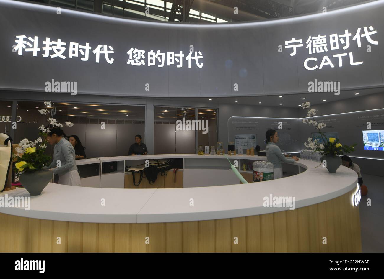 Visitors visit the CATL booth at the 2024 Guangzhou Auto Show in ...