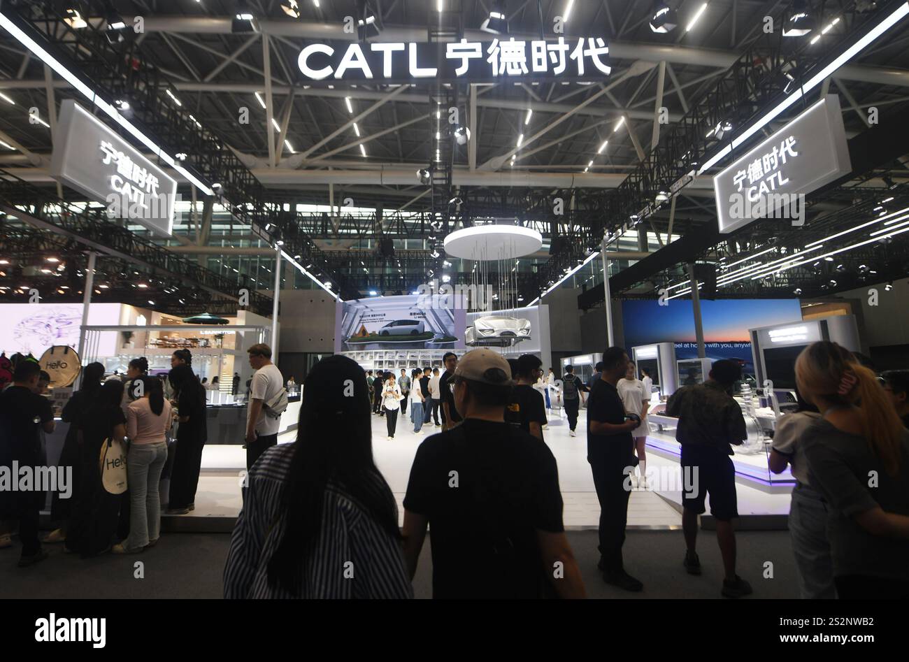 Visitors visit the CATL booth at the 2024 Guangzhou Auto Show in ...