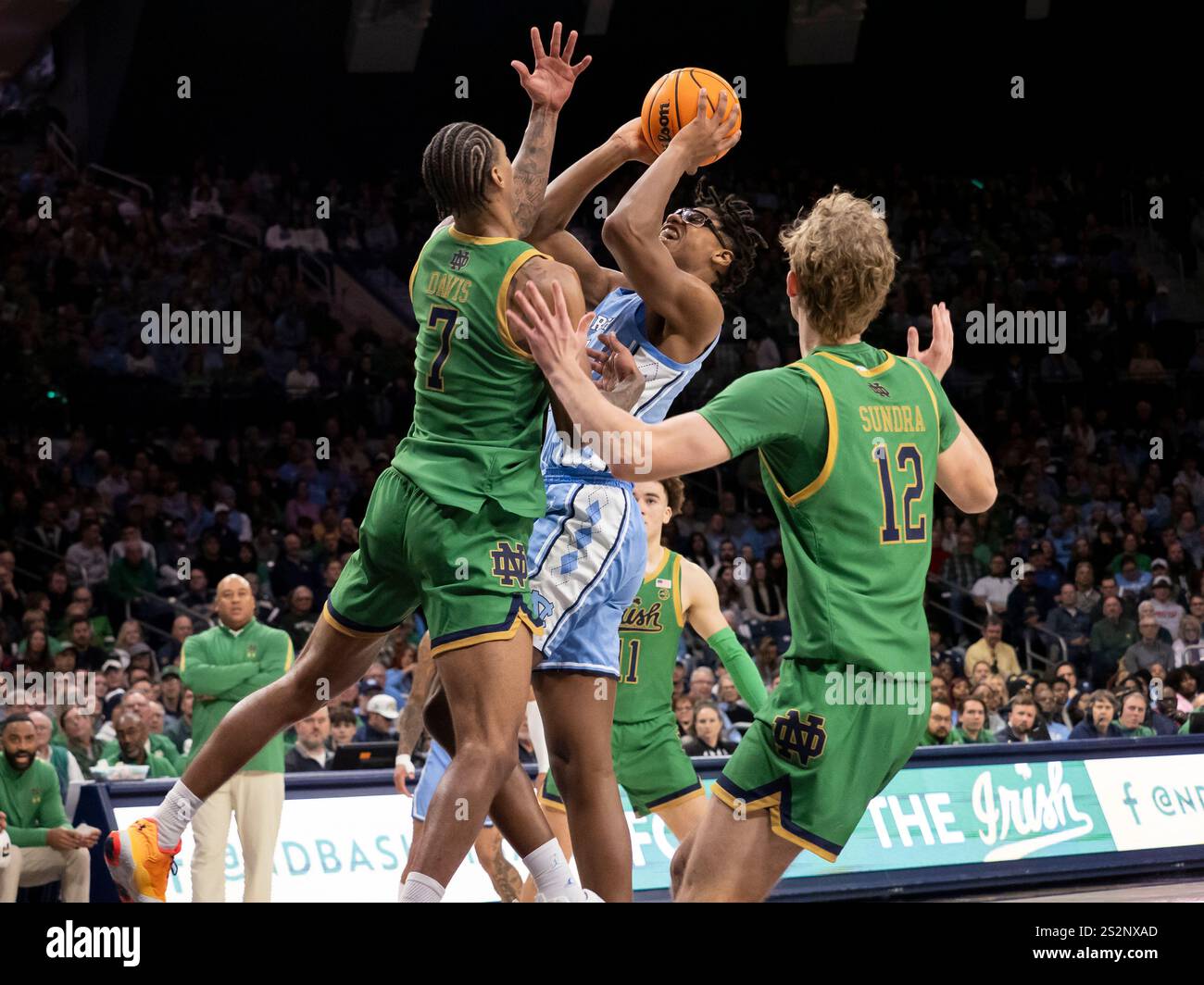 SOUTH BEND, IN - JANUARY 04: North Carolina Tar Heels forward James ...