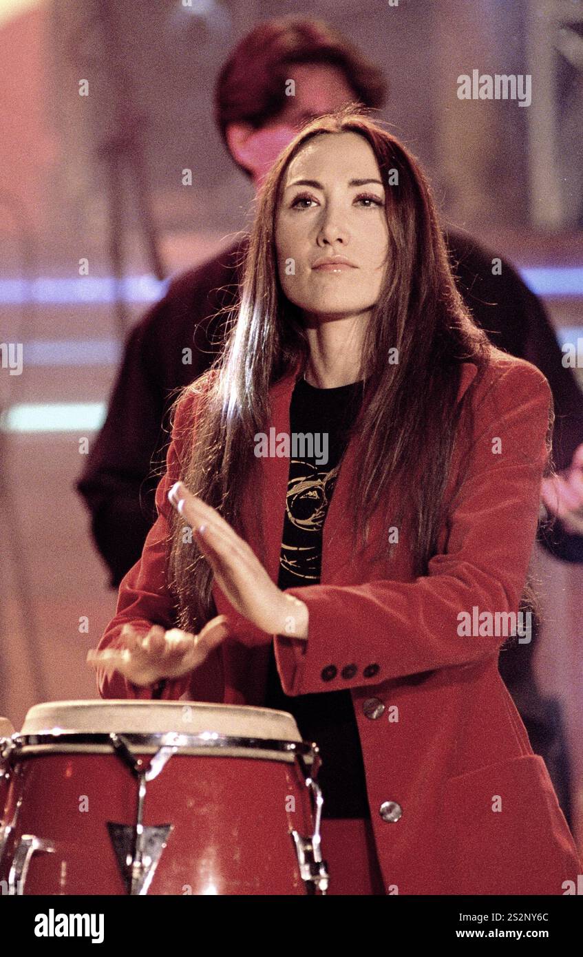 Milan Italy 20/10/1997: Marina Rei, Italian singer,during the ...