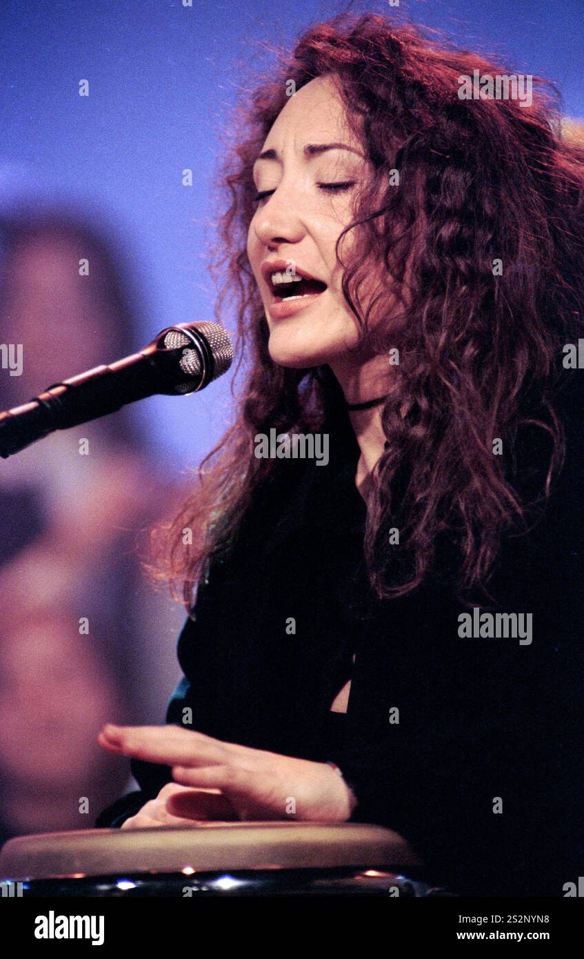 Milan Italy 24/03/1997: Marina Rei, Italian singer,during the ...