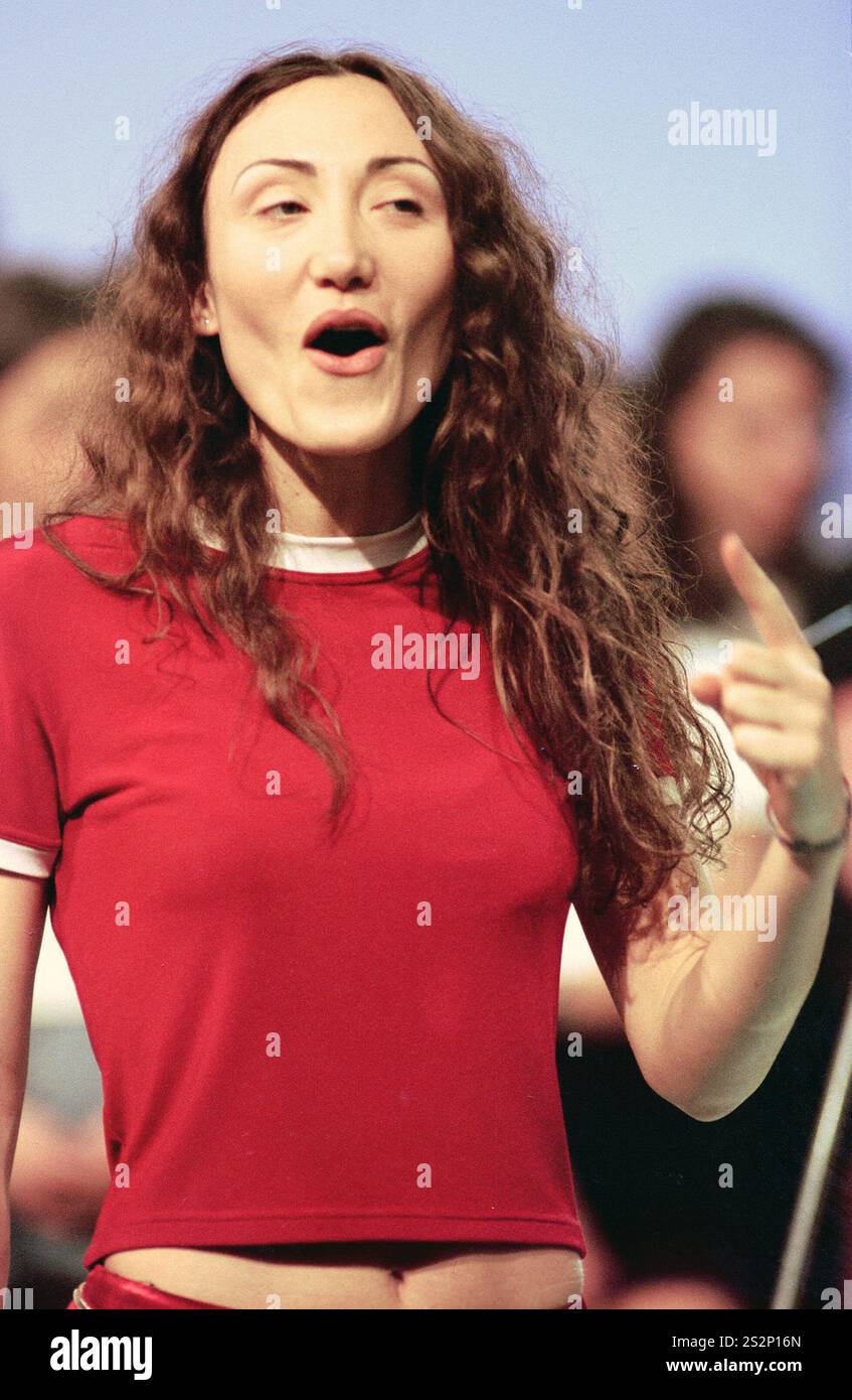 Milan Italy 21/03/1996: Marina Rei, Italian singer,during the ...