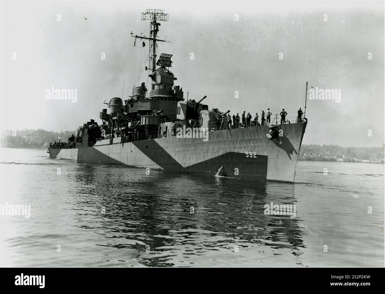 Fletcher class destroyer USS Howorth (DD-592), 1944 Stock Photo - Alamy