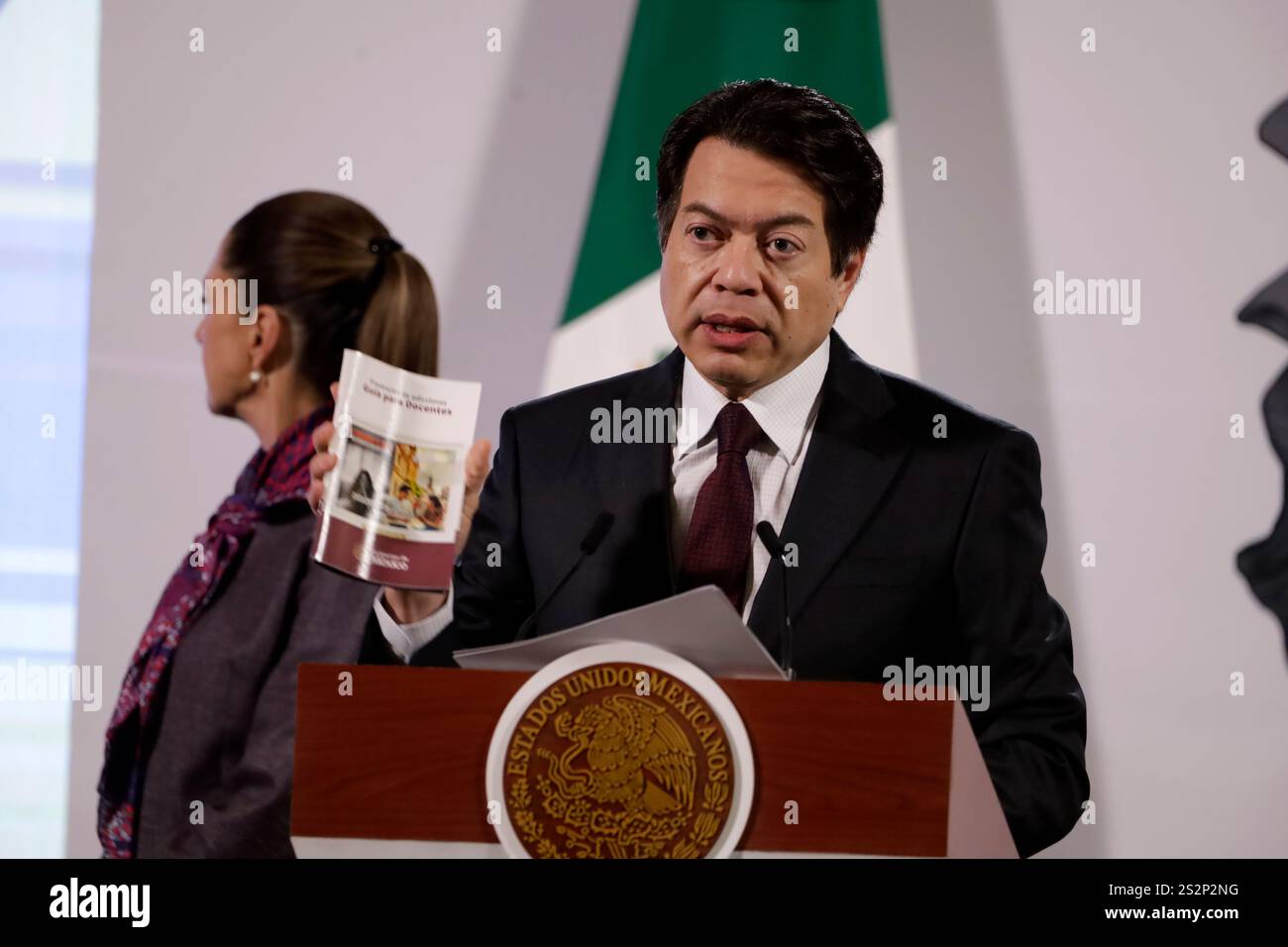 Mexico City, Mexico. 07th Jan, 2025. Mario Delgado Carrillo, Secretary ...